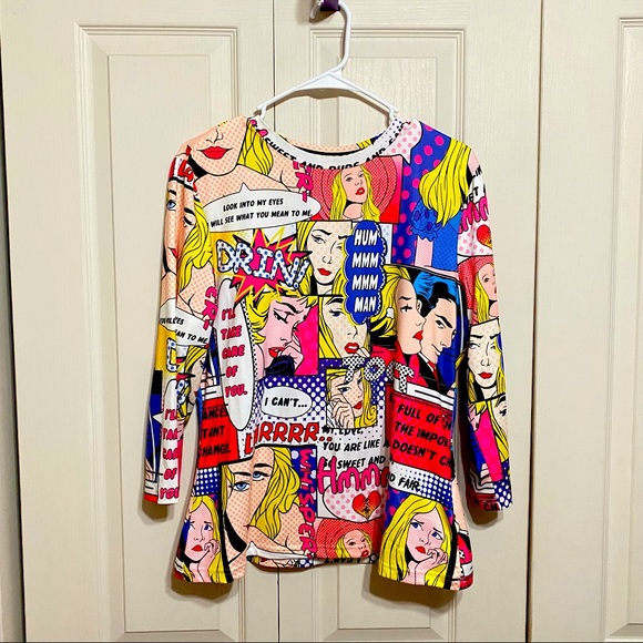 SHEIN | Tops | Shein Cartooncomic Themed Graphic Tee | Poshmark